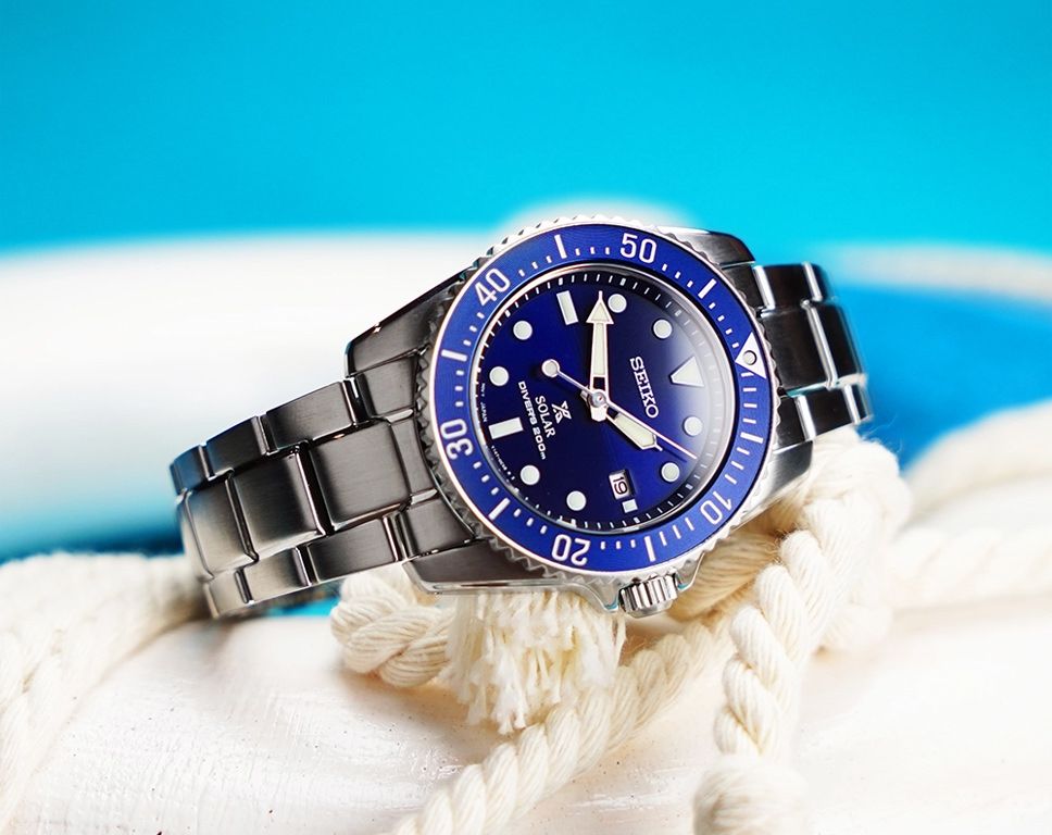Seiko Prospex SMURF Diver's Solar Stainless Steel SNE585P1 – The Watch ...